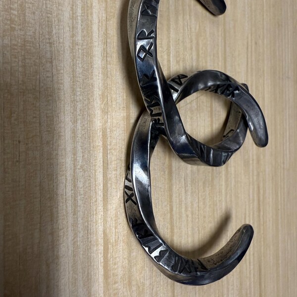 Medium Hand-forged Hook - Rustic Decorative Hook With Optional Rune ...