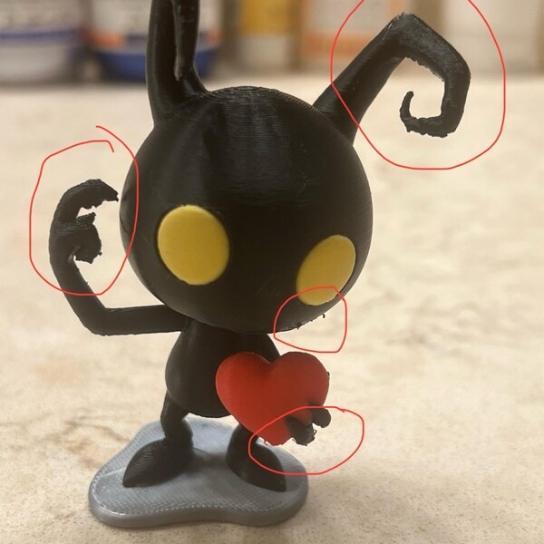 Heartless Shadow Miniature Ornament Colour 3D Printed for Him Her ...