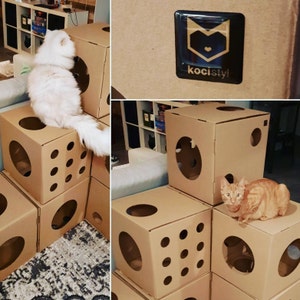 Cardboard 10 Modular Cat House / Box Playhouse Furniture Cave | Etsy
