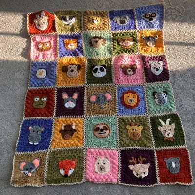 US TERMS PDF Crochet Pattern Animal Kingdom Blanket - Etsy