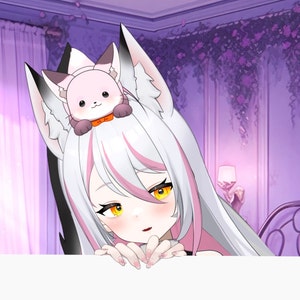 Animated Vtuber Background for Twitch, Angelic Blue and Gold Bedroom ...