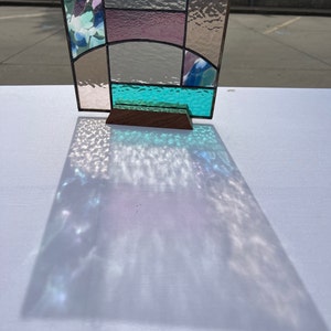 Modern Stained Glass Leaves Pattern, Plant Stained Glass Patterns ...