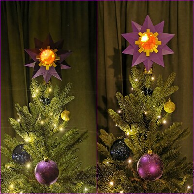 3D Printed Starmie Tree Topper - Etsy