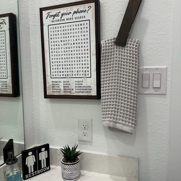 Bathroom Wall Decor Personalized Sign Bathroom Art Customized Bathroom ...