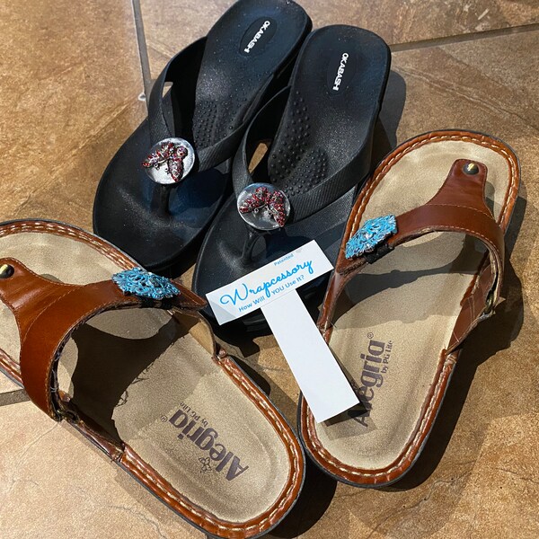 Flip Flop Clips Wrapping Charms for Sandals Crocs Sneakers Purses ...