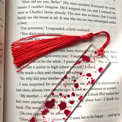 Blood Splatter Bookmark , Horror Bookmarks, Resin Bookmarks, Bloody ...