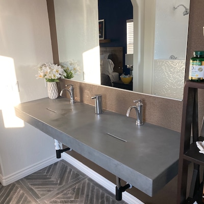 Lateral Ramp Sinks Bathroom Vanity Vanity Sink Double - Etsy