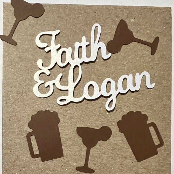 Custom Name Confetti, Engagement Party Confetti, Personalized Confetti ...