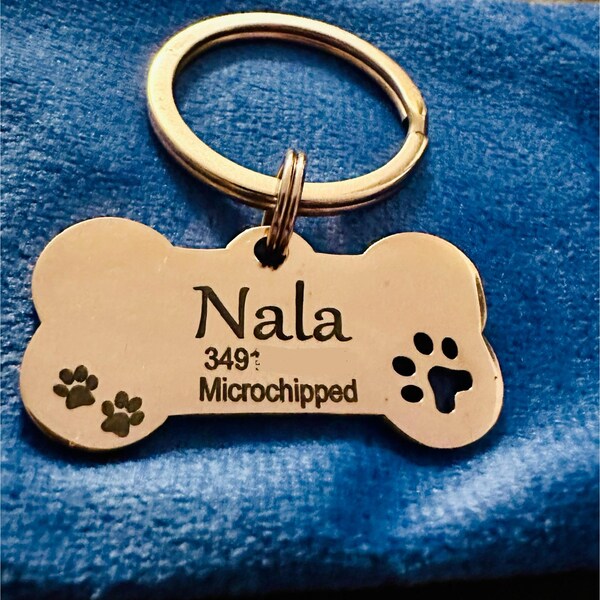 Cute Dog Tag Personalized for Dog, Custom Bone Dog Tags, Dog Name Tags ...