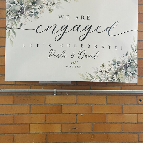 Engagement Party Sign, Engagement Welcome Sign, Engagement Decor ...