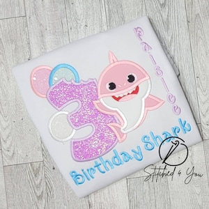 Baby Shark Birthday Number 5 FIVE Bitten Number Kids Boy - Etsy