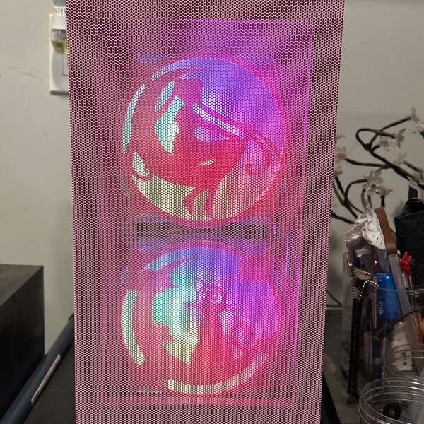 Crescent Moon Cat Gaming Computer Fan Shroud / Grill / Cover - Custom ...