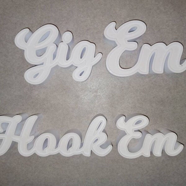 Texas A&M Gig Em Block Letter Shelf Decor 3D Printed - Etsy
