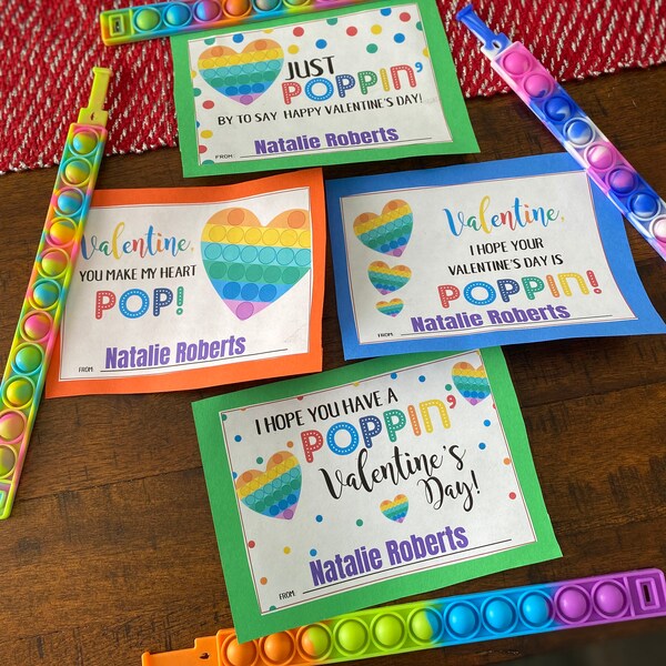 EDITABLE Pop It Valentine Card TEMPLATE - Pop It Valentine Printables ...