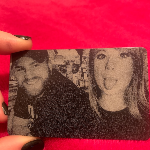 Photo Wallet Card Love Note - Add Back Handwritten Engravings - Laser ...