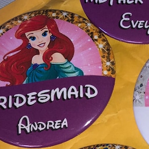 Mickey and Minnie Just Married Disney Buttons-mickey and | Etsy