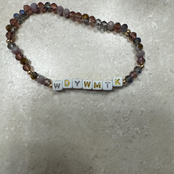 Inspirational Word Bracelet - Beaded Little Words Bracelet - Custom ...