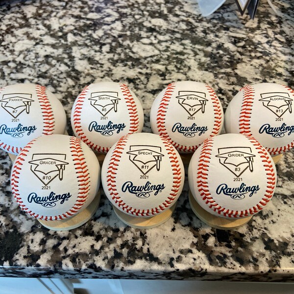 Graduate Senior Engraved Personalized Baseball Gift - Etsy