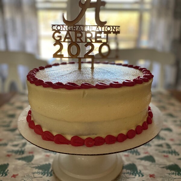 Personalized College Cake Topper, Graduation Gift, University of ...