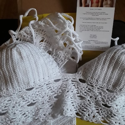 High Waist Crochet Swimsuit, Lace High Waisted Crochet Bikini Set, Lace ...