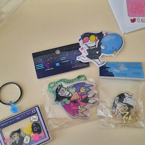 Spamton NEO Deltarune Holographic Keychain Acrylic and Epoxy Charm 2.5 ...