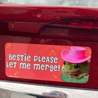 Sad Yeehaw Sad Cute Cowboy Cat Gen Z Sticker, Bumper Sticker and Magnet ...