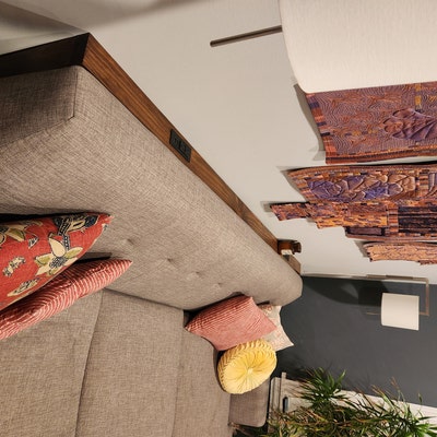 11d Solid Walnut Powered Behind the Couch Narrow Console Table, Custom ...