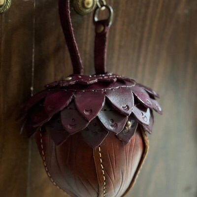 Digital Leather Acorn Bag PATTERN Nature Set - Etsy