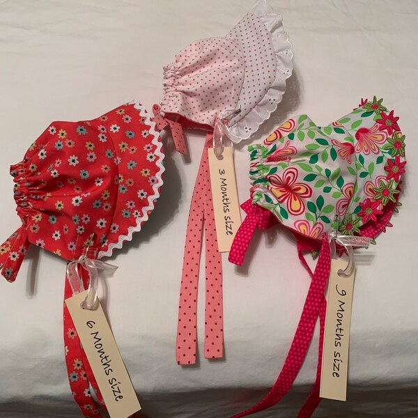 Prairie Bonnet Pdf Pattern and Tutorial Sizes 7 to 11 Years Young Girls ...