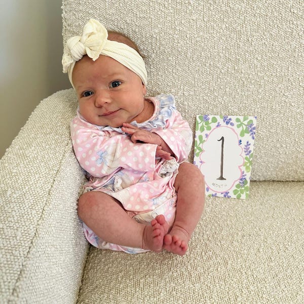 Vibrant Painted Baby Milestone Marker Cards - Etsy