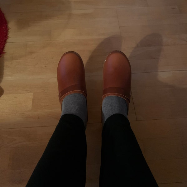 Swedish Classic Clogs With Wool Lining, Women Mules With Wool, Maguba ...