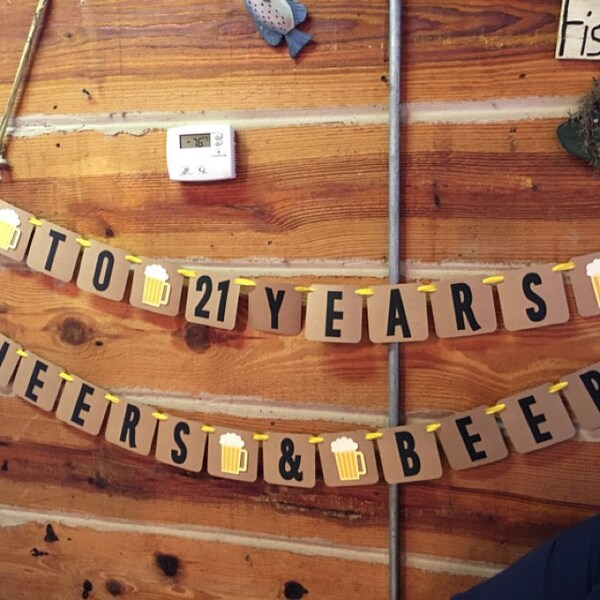 Cheers & Beers Banner / Beer Birthday Banner / Happy Beerday Banner - Etsy