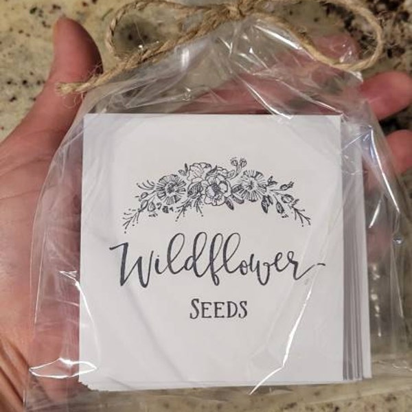 Wildflower Seed Packets DIY NO SEEDS Native Wildflower Favors Diy ...