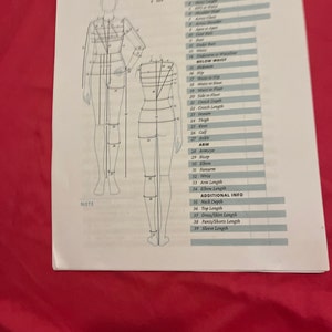 Printable Body Size Chart Fillable Women and Men Measurement - Etsy