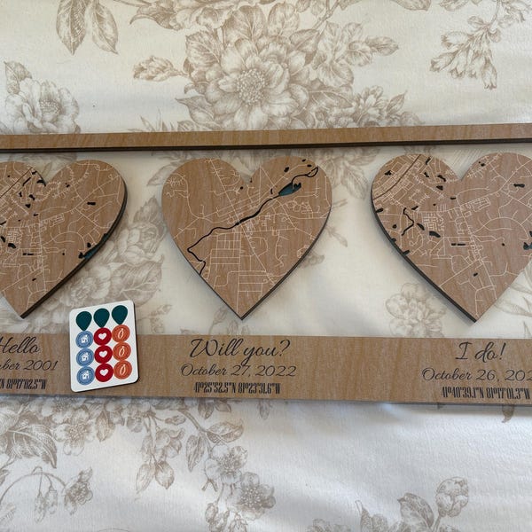 Custom Location Map Heart Design, Your City Map, Home Decor, Hometown ...