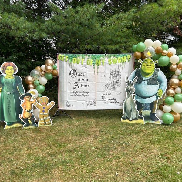 Shrek Cardboard Cutouts Official Standees Decorations Party Props ...
