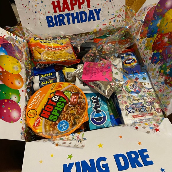 Birthday Care Package With Name / Custom Birthday Box for Friend ...