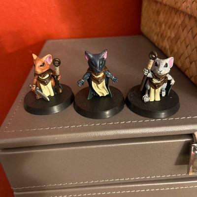 28mm Mousling Sorcerer Miniatures Set of 3 for Dungeons and Dragons ...