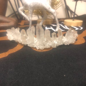 Quartz Cluster Crown Raw Clear Crystal CrownBoho Crystal | Etsy