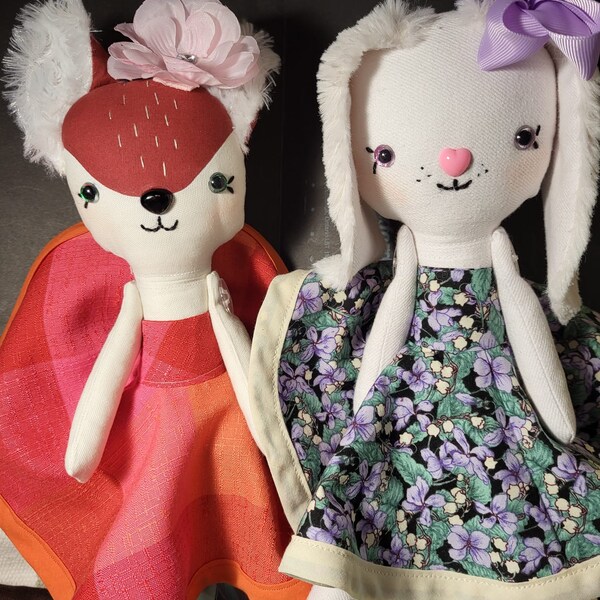 PDF Bunny Sewing Pattern With 3 Face Option, Diy Soft Cotton or Linen ...