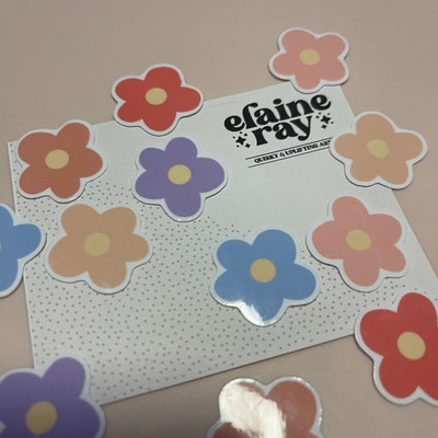 Mini Flower Sticker Pack 12 PC Aesthetic Stickers, Flowers, Minimalist ...