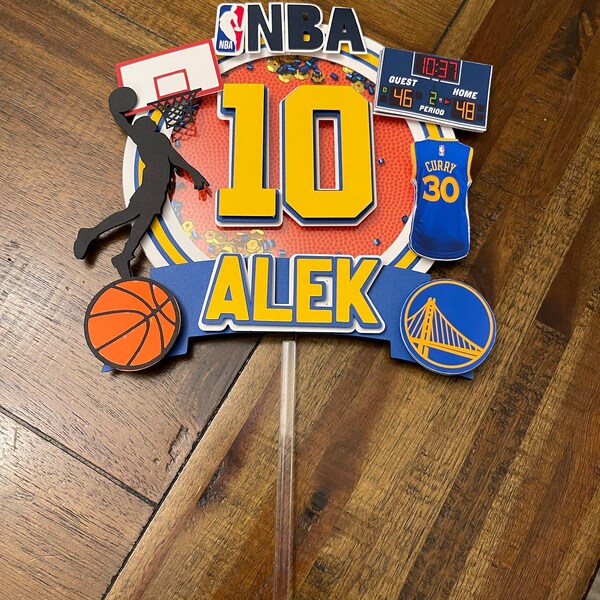 Basketball Shaker Cake Topper, Basketball Birthday Party, Sports Cake ...
