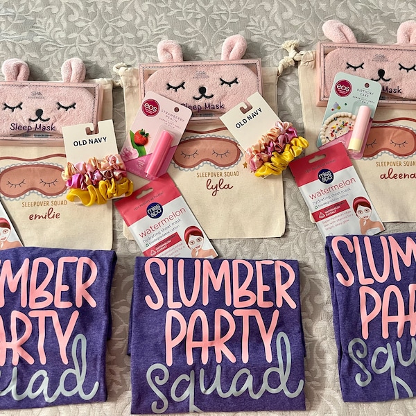 Sleepover Birthday Party Sleepover Squad Party Spa Party Bag Spa