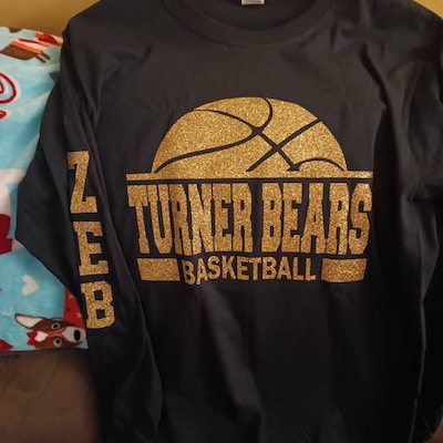 Glitter Basketball Shirt Basketball Spirit Wear Basketball Long Sleeve ...