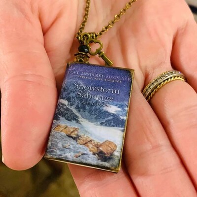 Mini Book Necklace Book Lovers Gift Book Jewelry Miniature Book ...