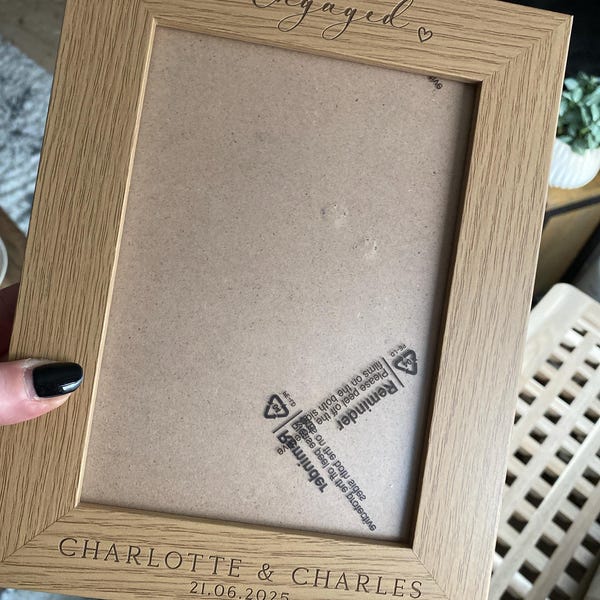 Engagement Gift | Engaged Photo Frame | Personalised Engaged Couple ...