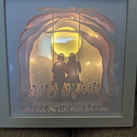 Sisters Shadow Box Template, 3D Light Box Svg, Lighted Shadow Box Svg ...