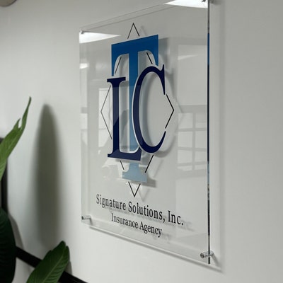 Custom Square Acrylic Business Logo Sign Custom Logo Sign for Business ...