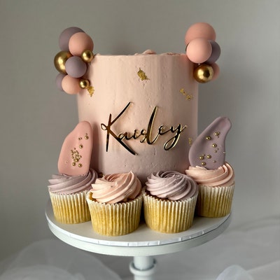 Cake Charms Personalised Various Sizes, Colours & Fonts - Etsy