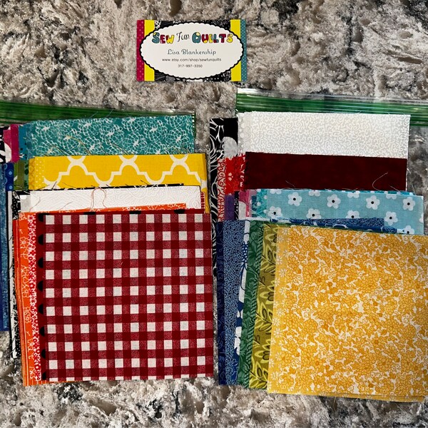 Quilt Fabric Squares White Quilt Charm Squares - 30 - 5” Squares - Sew ...